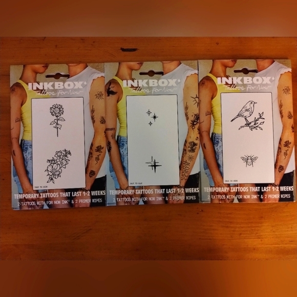 inkbox | Other | Nwt Inkbox Temporary Tattoo Kit Set 3 Different ...